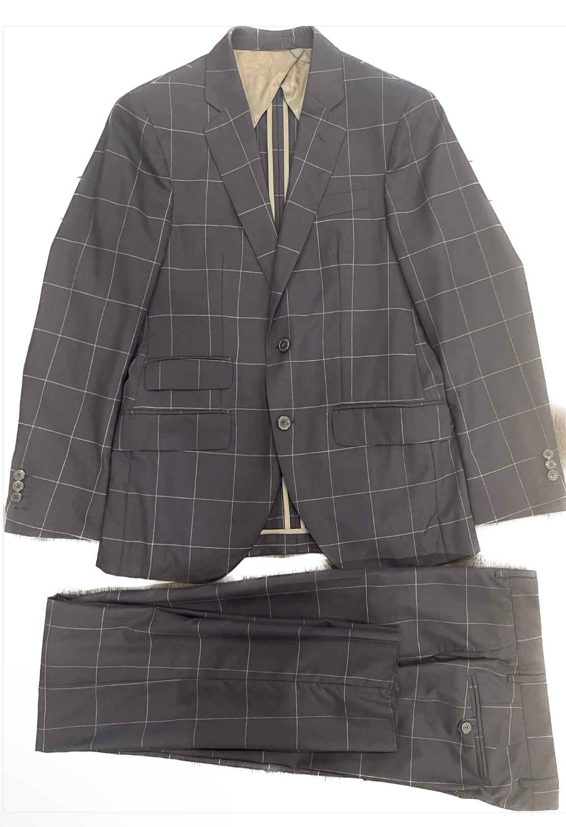 Windowpane Half Lined Suit – Georgetowngent